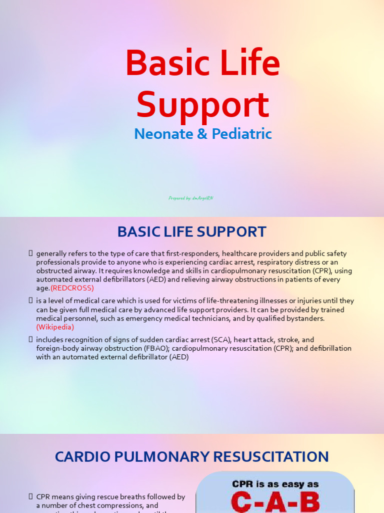 G. Bls Child Neonate - PPTX 1 | PDF
