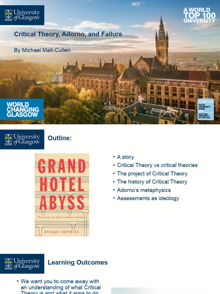 Understanding Critical Theory and Adorno | PDF | Critical Theory ...