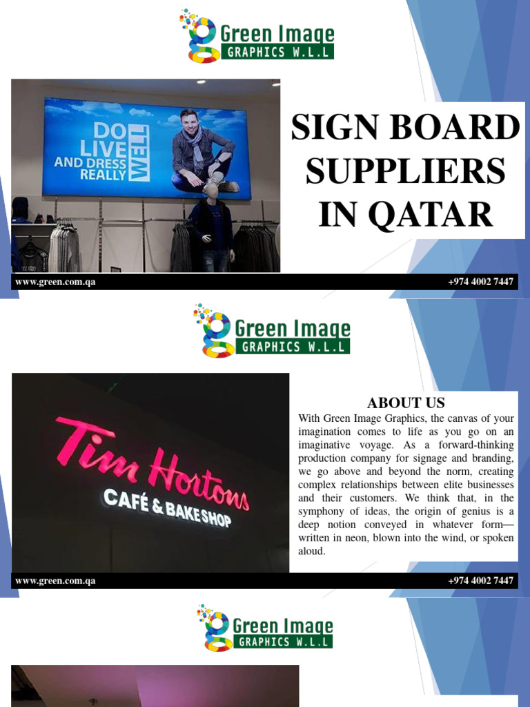 Sign Board Suppliers in Qatar | PDF | Business