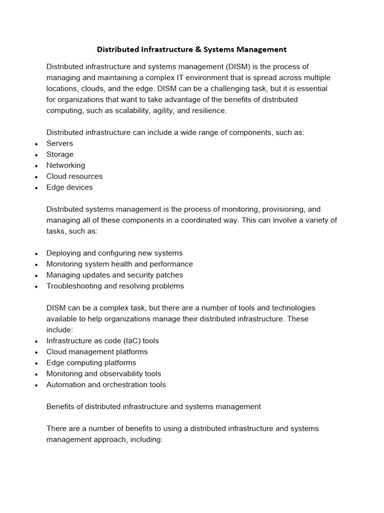 Distributed Infrastructure | PDF | Cloud Computing | Computing