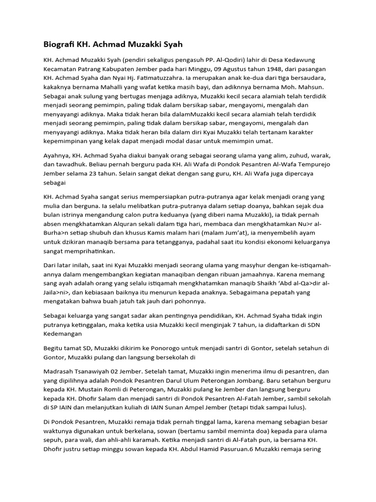 Biografi KH | PDF