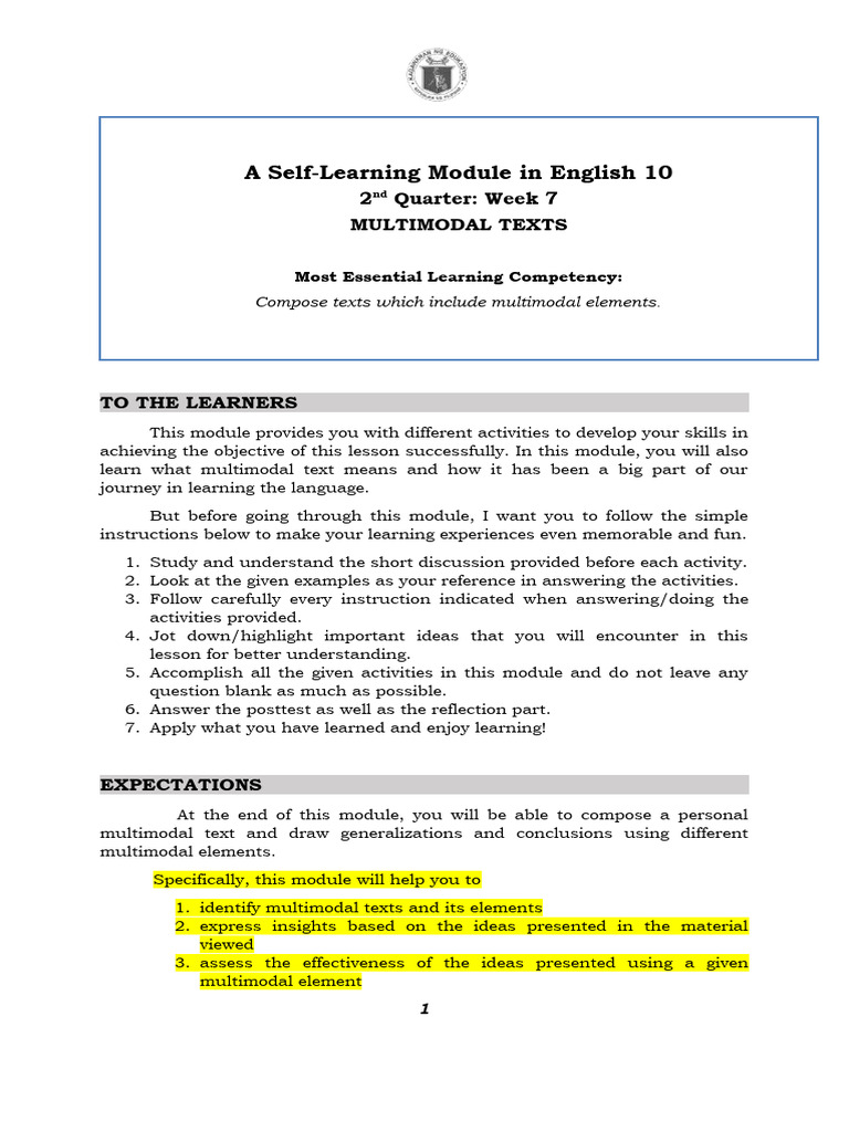 English 10 Q2 Week 7 Validated | PDF | Communication | Human Communication