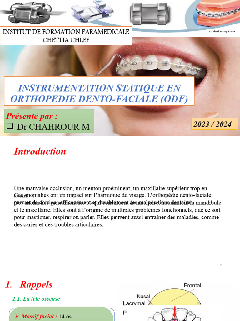 Instrumentation Statique en Odf | PDF | Orthodontie | Dent