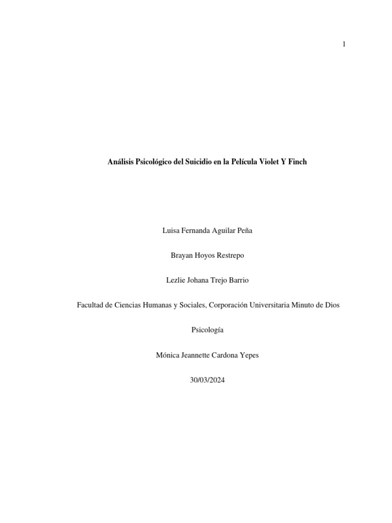 Violet y Finch-2 | PDF | Trastorno depresivo mayor | Las emociones