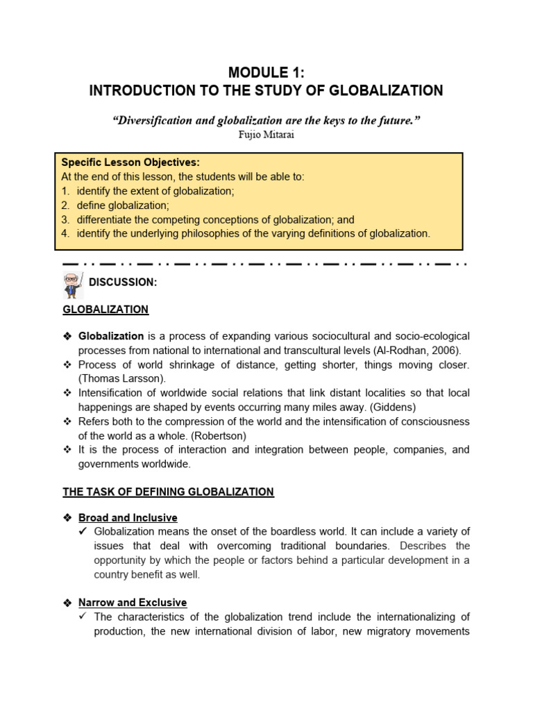 Module 1 Contemporary World 1 | PDF | Globalization | Economies