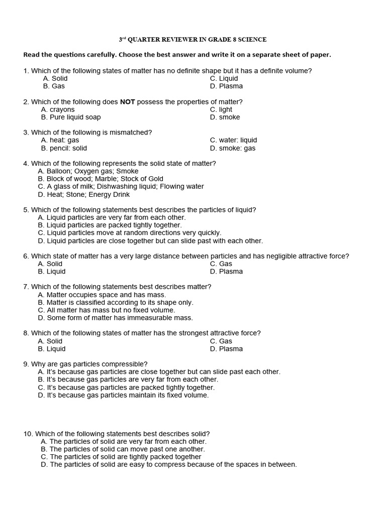 Florante at Laura Grade 8 | PDF | Matter | Gases