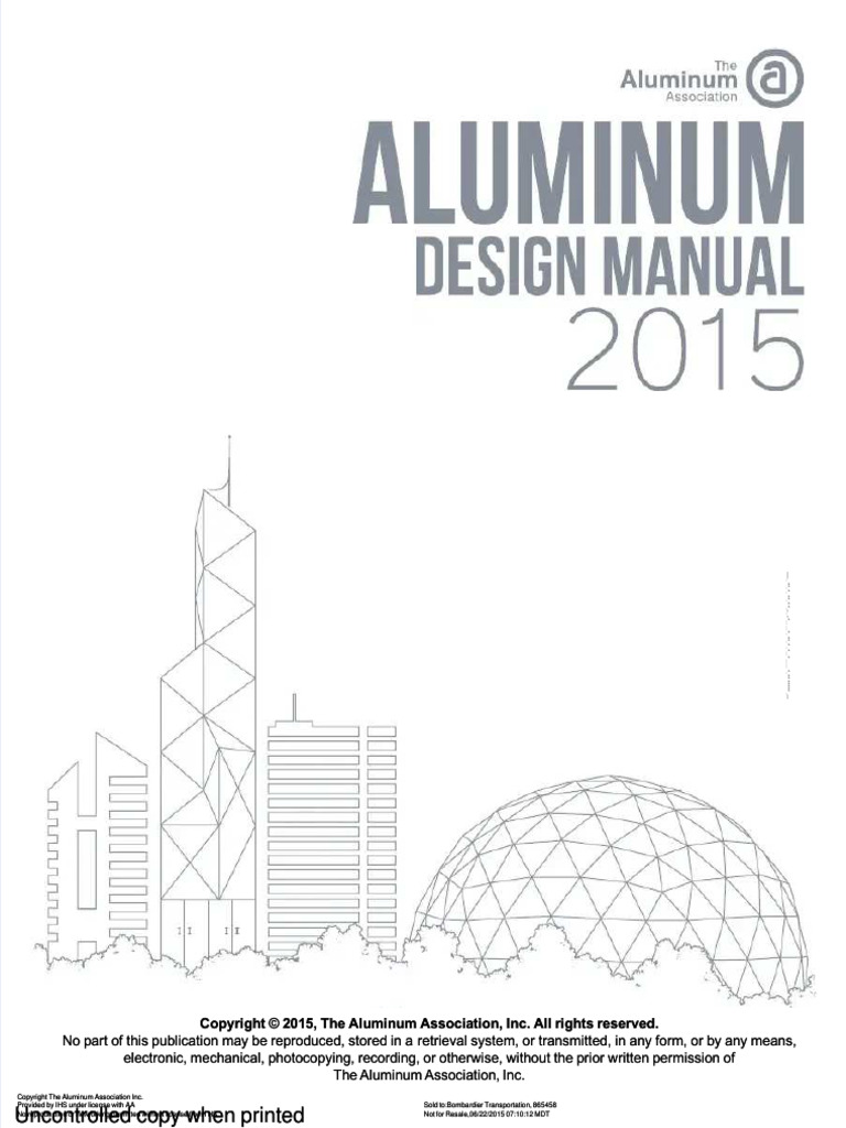 2015 Aluminum Design Manual | PDF | Strength Of Materials | Materials ...
