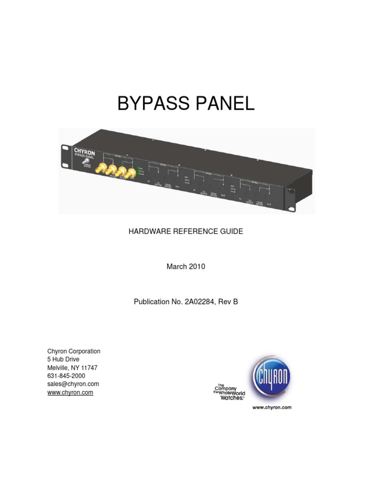 2A02284 Rev B Bypass Panel HRG | PDF | Electrical Connector | Usb