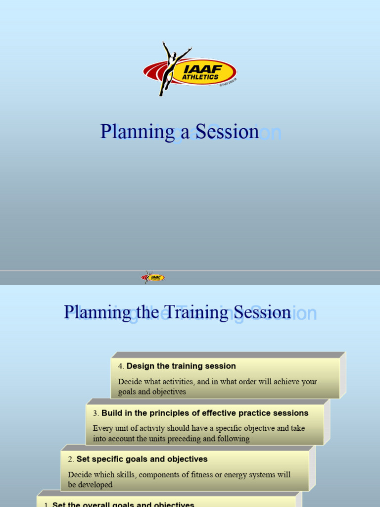 Planning A Session | PDF | Physical Fitness | Physical Exercise