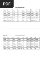 Aarambh Batch 2.0 Time Table | PDF