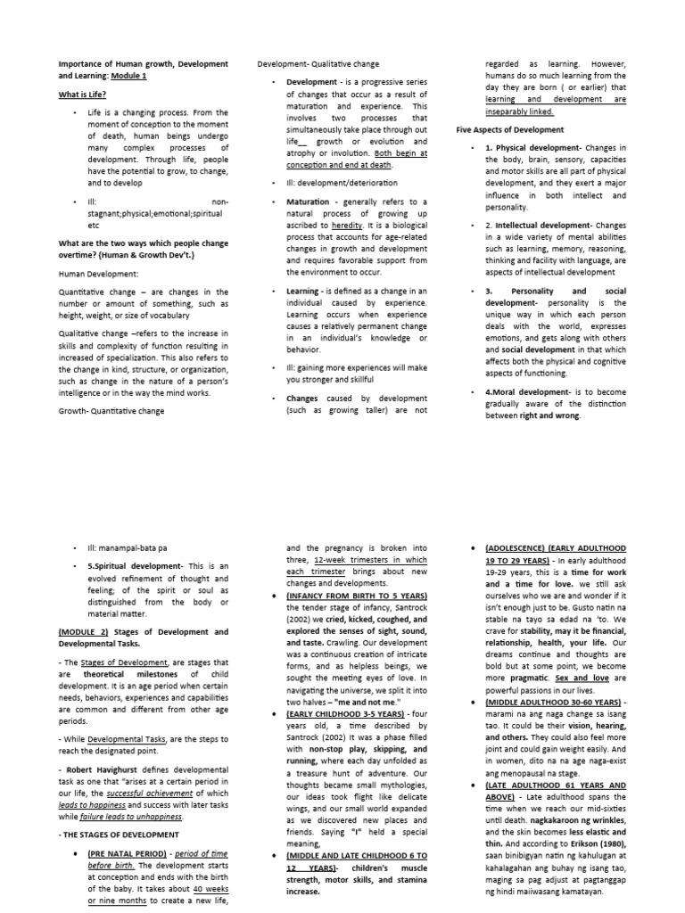 Cpe100 Reviewer Gumilid | PDF | Attachment Theory | Adolescence