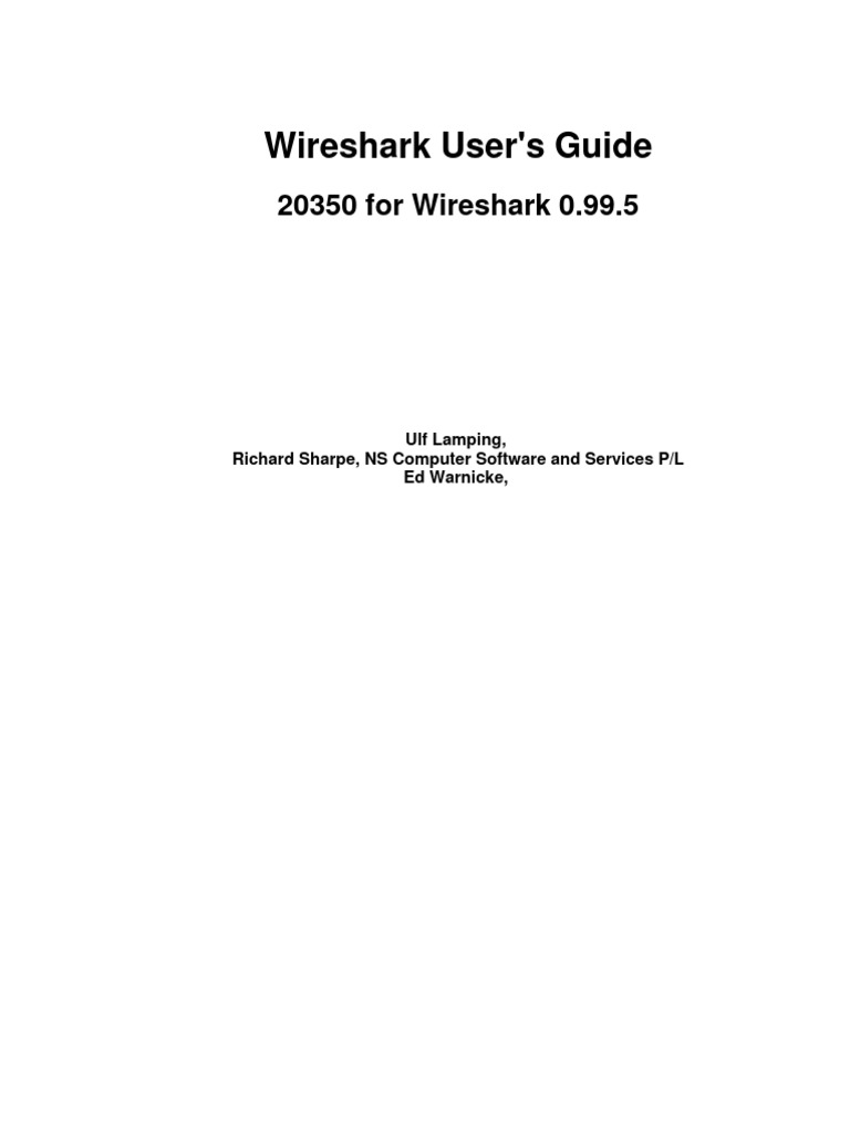 wireshark-user-guide-us | PDF | Linux | Computer Network