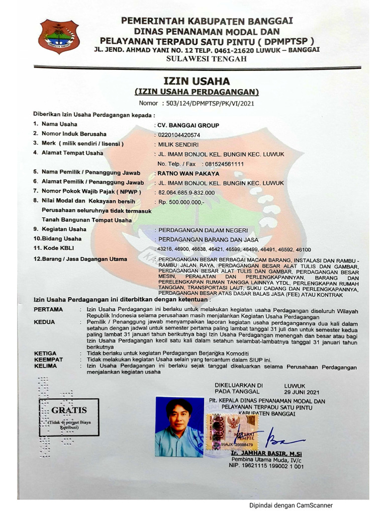 Izin Usaha Perdagangan (Iup) | PDF