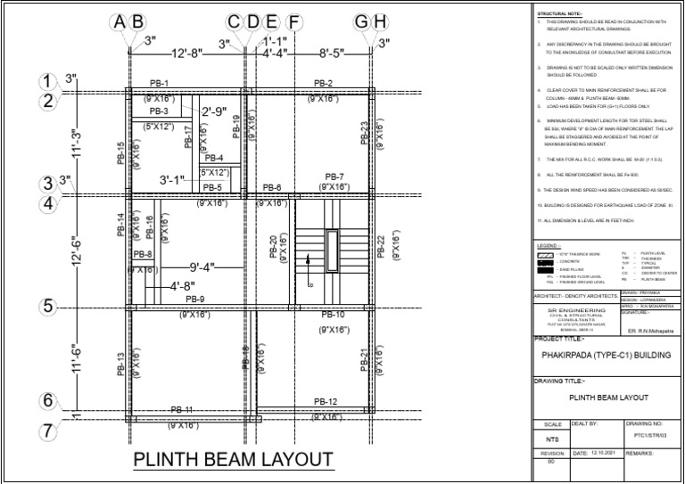Type C1 GFC-Plinth Beam Layout | PDF | Mechanical Engineering | Civil Engineering