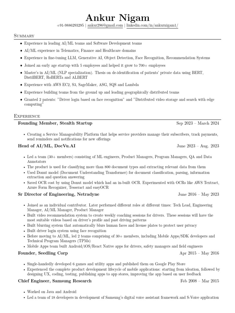 Ankur Nigam | PDF | Mobile App | Android (Operating System)