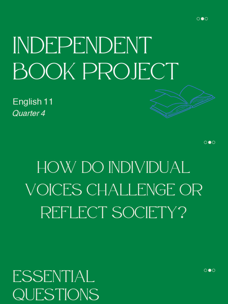 Independent Book Project 1 | PDF | Thought | Narration
