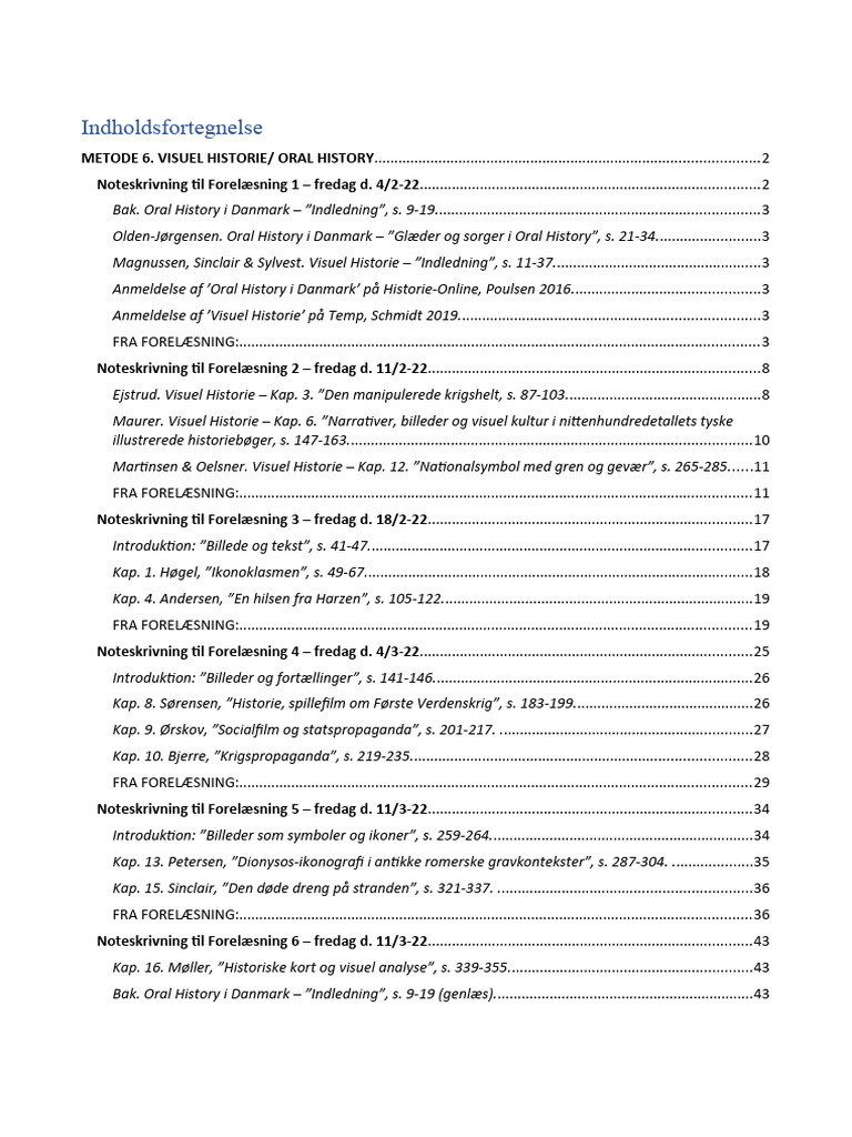 Metode 6 - Visuel Historie & Oral History | PDF