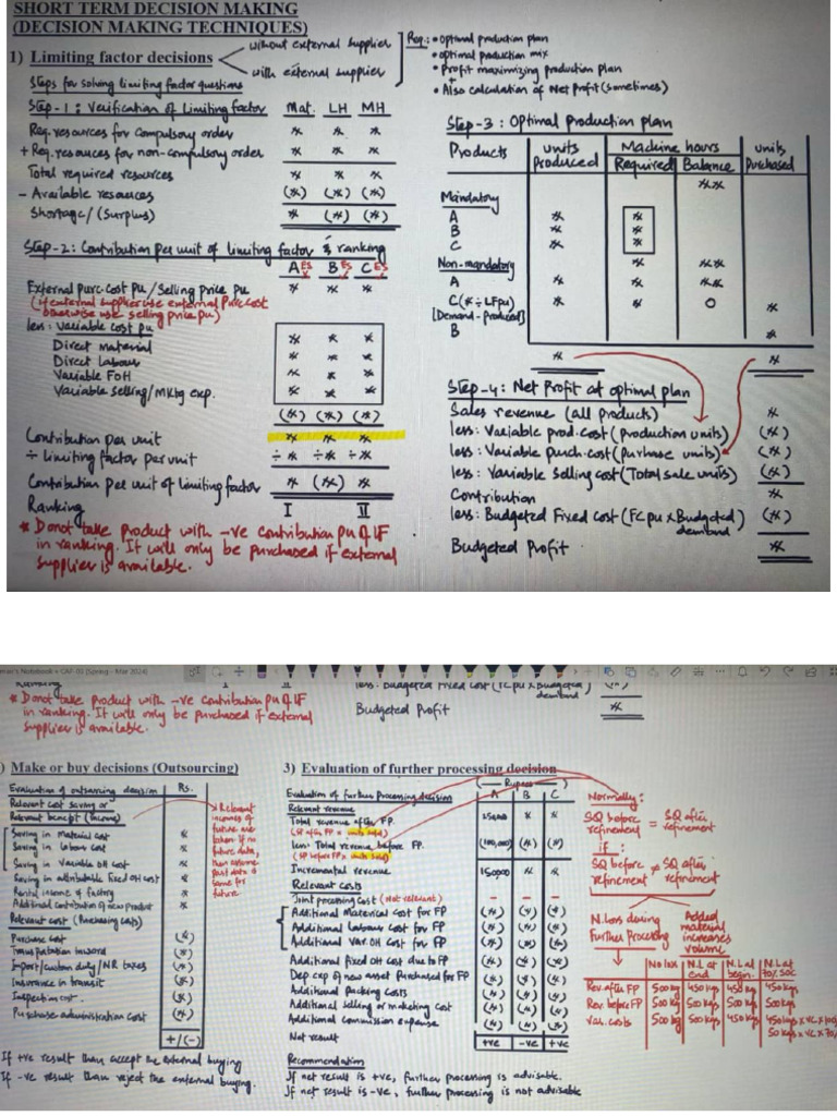 Short Term Decision Making | PDF