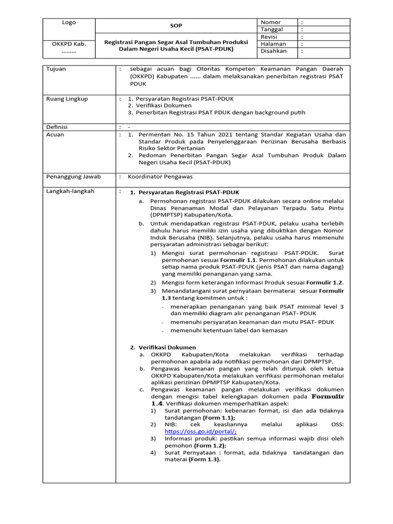 SOP Registrasi PSAT-PDUK | PDF | Teknologi & Rekayasa