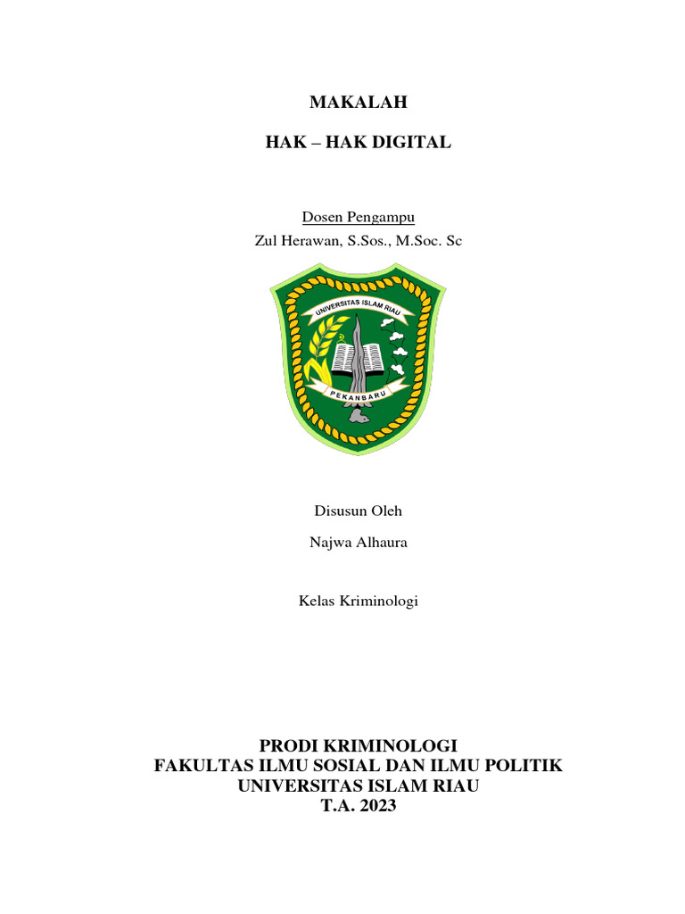 Memahami Hak-Hak Digital di Era Modern | PDF | Ilmu Sosial | Komputer