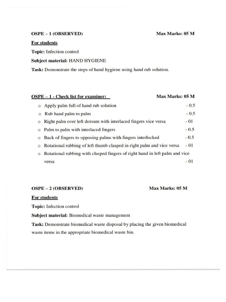 OSPE Exercise Document - Final | PDF