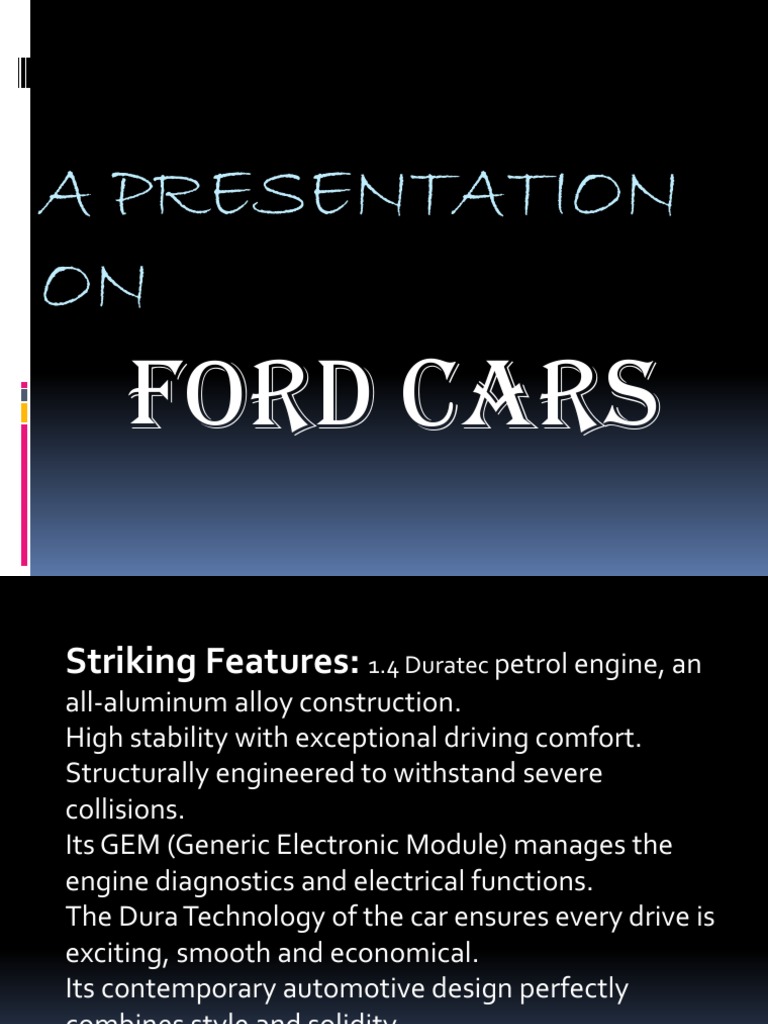 A Presentation On Ford | PDF