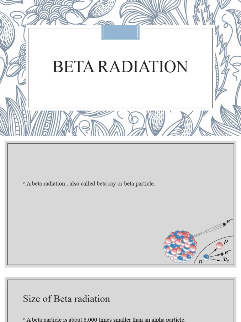 Understanding Beta Radiation Properties | PDF