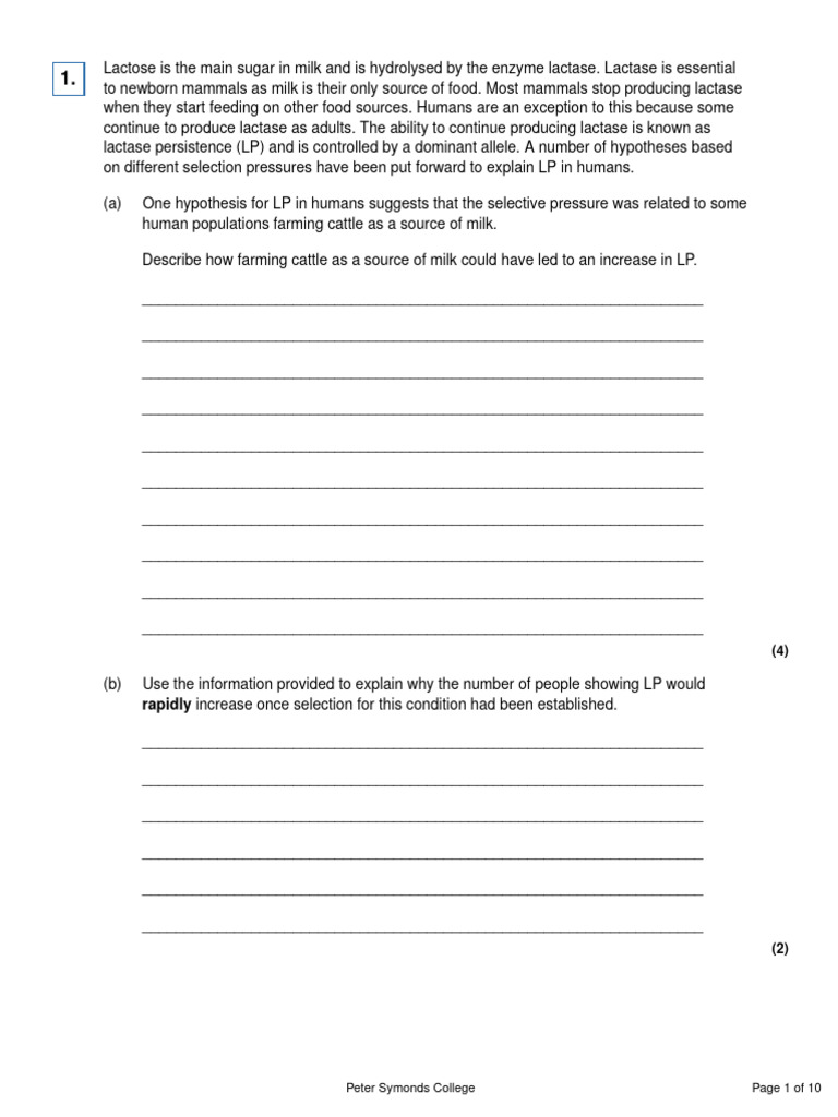More Evolution Questions For Fabio | PDF | Gene | Mutation