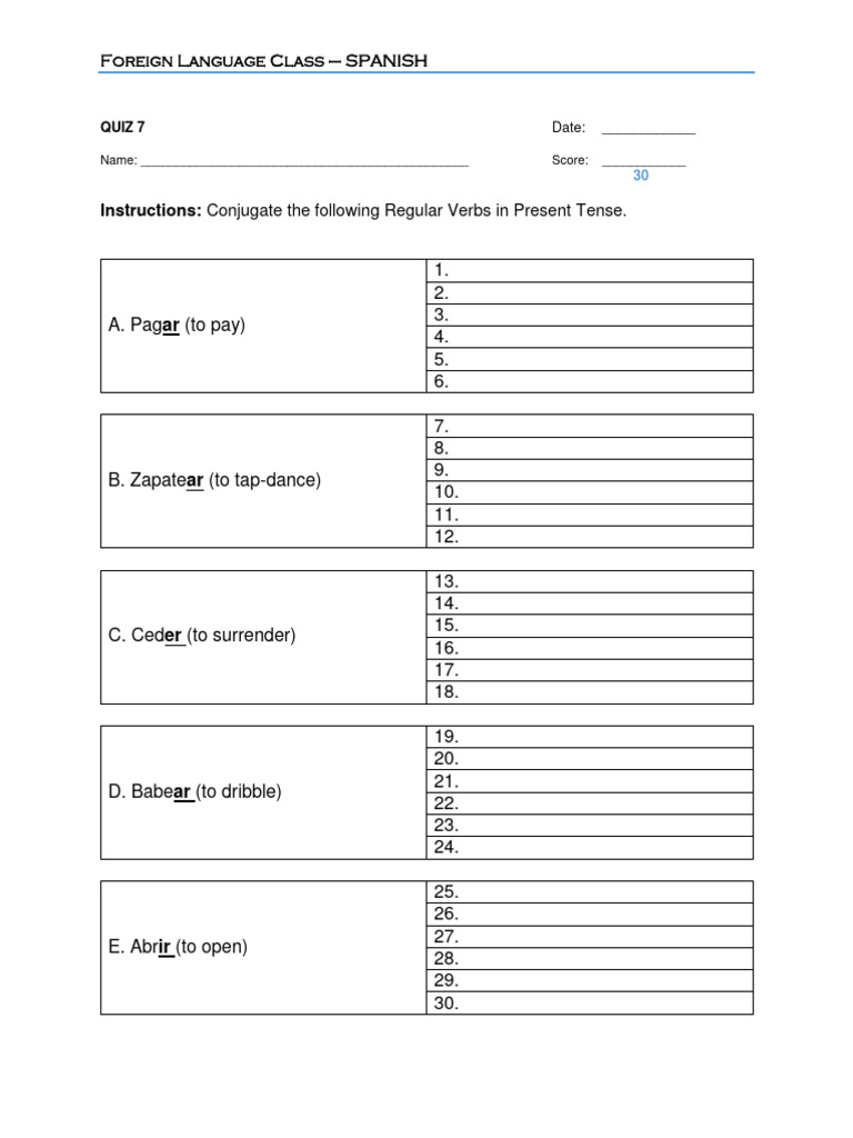 Spanish Quiz 2 - Final Term | PDF
