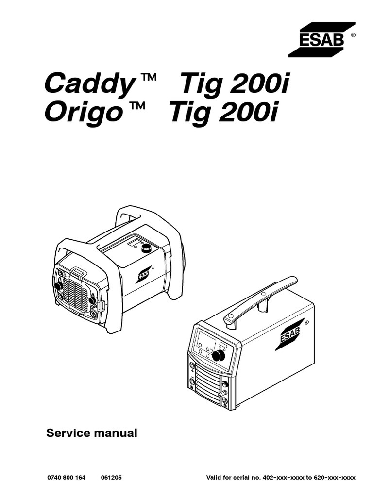 ESAB Caddy TIG 200i Service Manual | PDF | Electronic Circuits ...