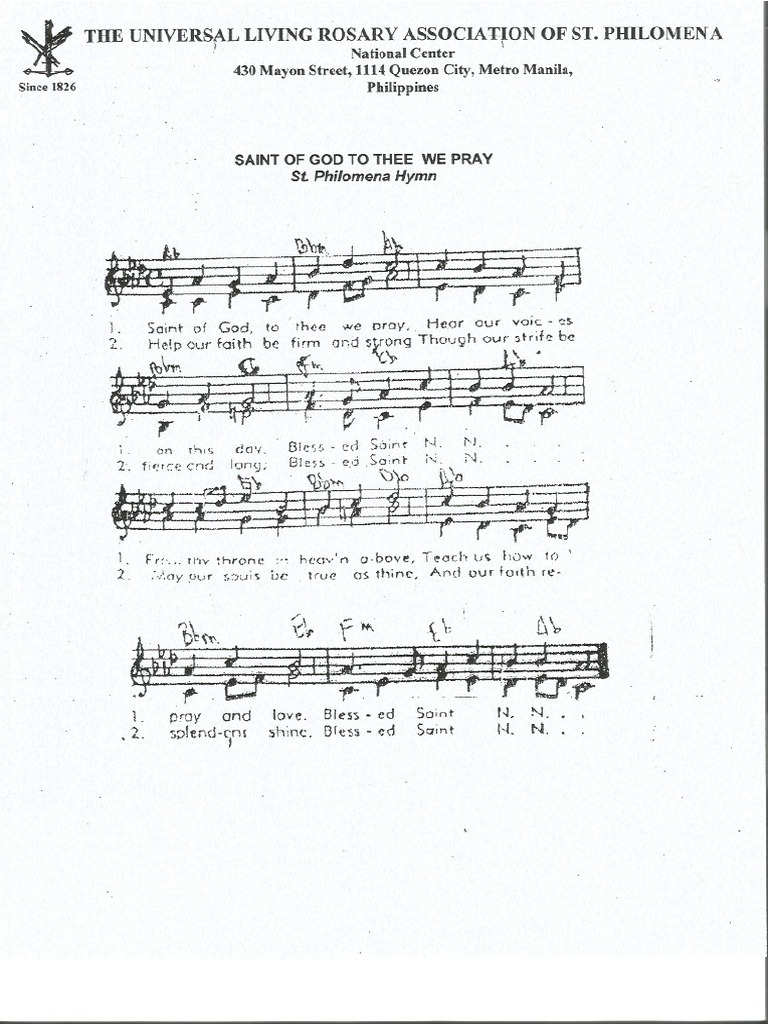 St. Philomena Hymn | PDF