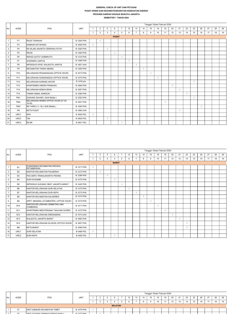 Jadwal GCU | PDF