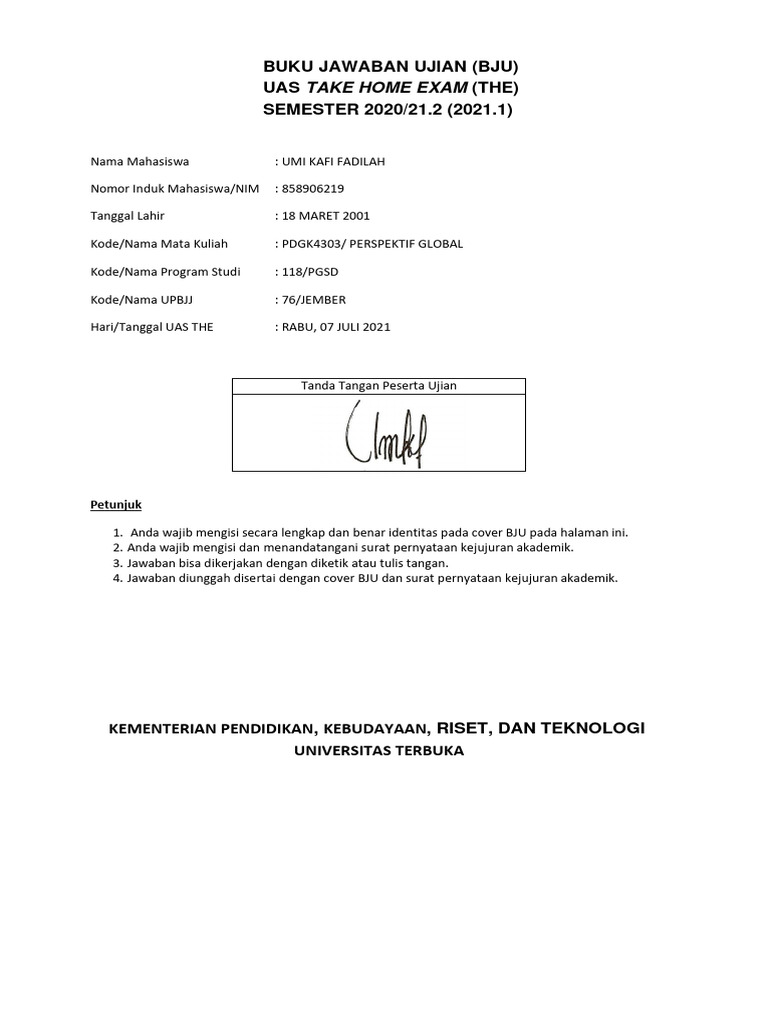 Pdgk4303 - Prespektif Global - Umi Kafi Fadilah - 858906219 | PDF