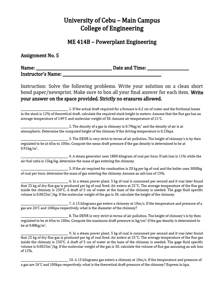 Assignment No. 5 | PDF | Physical Quantities | Industrial Processes