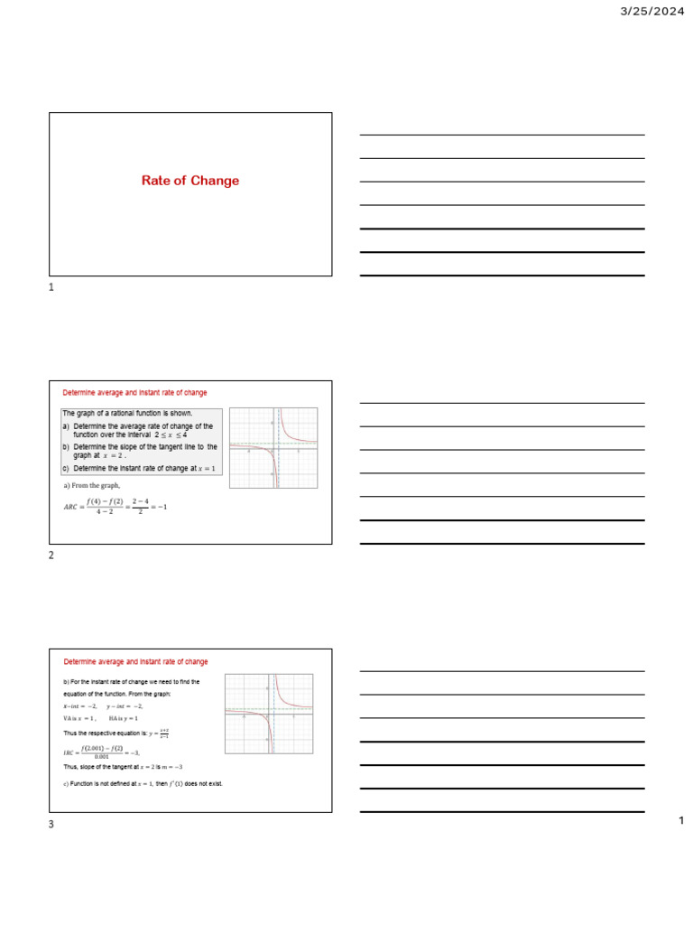 Rational Functions & Equations Guide | PDF | Equations | Derivative