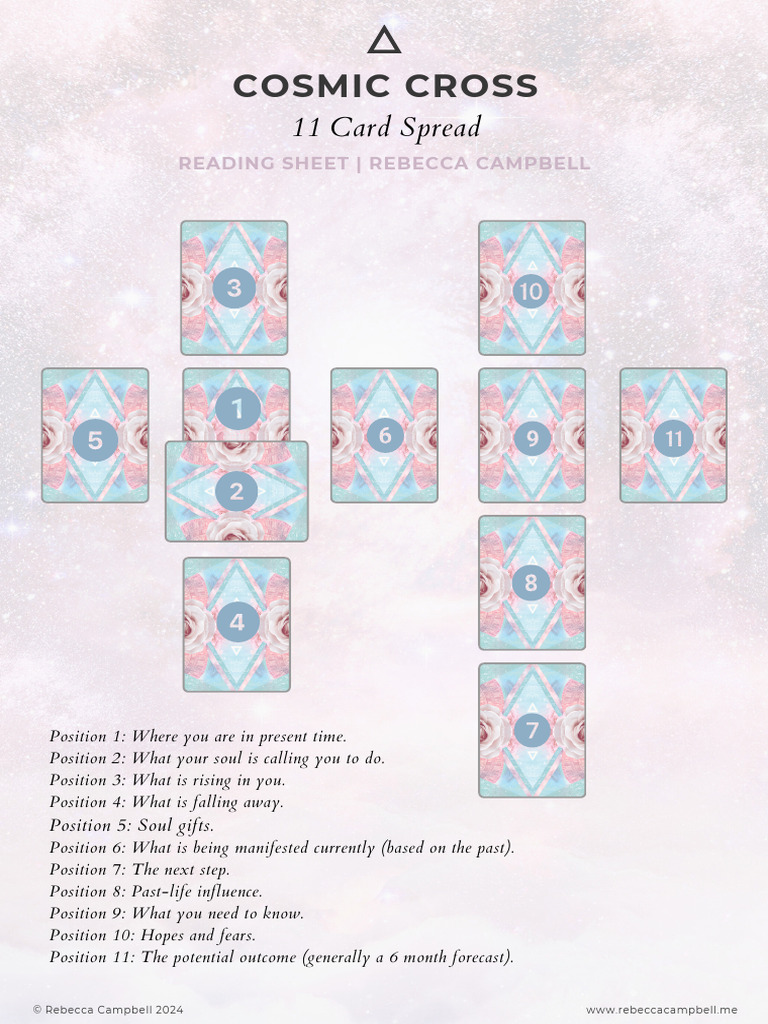 Cosmic Cross: 11 Card Spread | PDF | Career & Growth