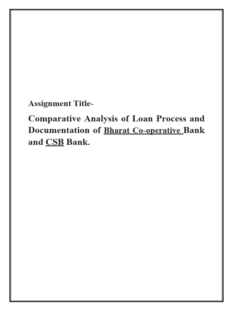 Assignment | PDF | Banks | Mortgages
