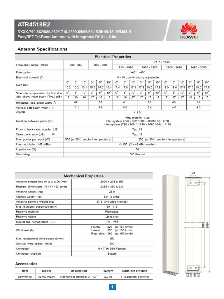 HUAWEI_ATR4518R2 | PDF | Antenna (Radio) | Radio Technology