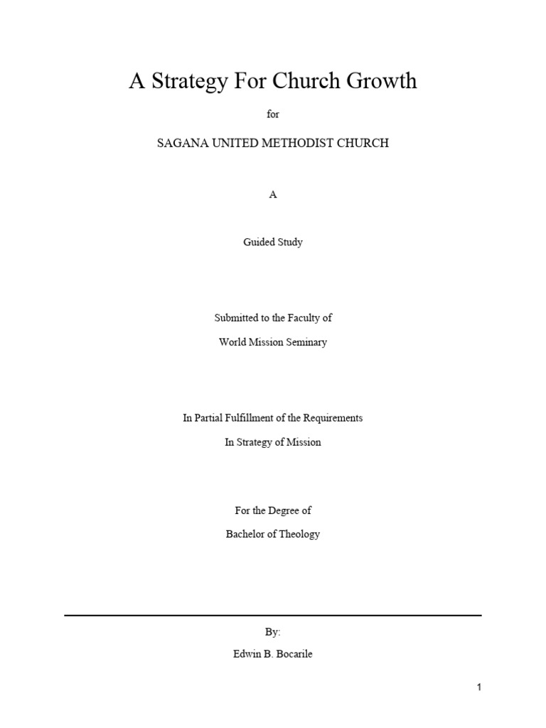 Finale SAGANA-CHURCH-GROWTH-STRATEGY | PDF | Abraham | Book Of Genesis