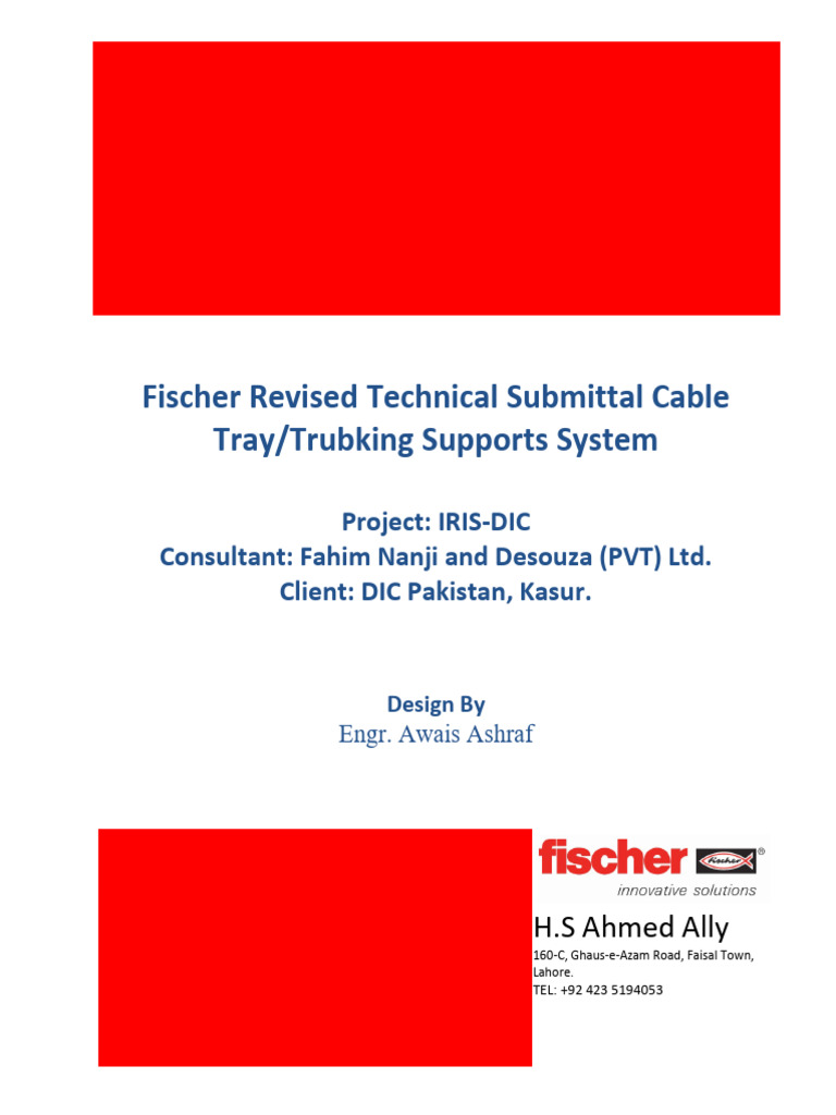 29-01-2024-Fischer Revised Technical Submittal-Electrical Cable Tray and Trunking Supports ...