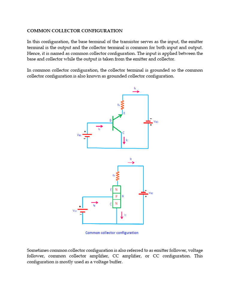 03 3 Common Collector Configuration | PDF | Bipolar Junction Transistor ...
