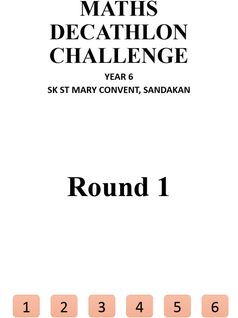 Maths Decathlon Challenge | Download Free PDF | Mathematics ...