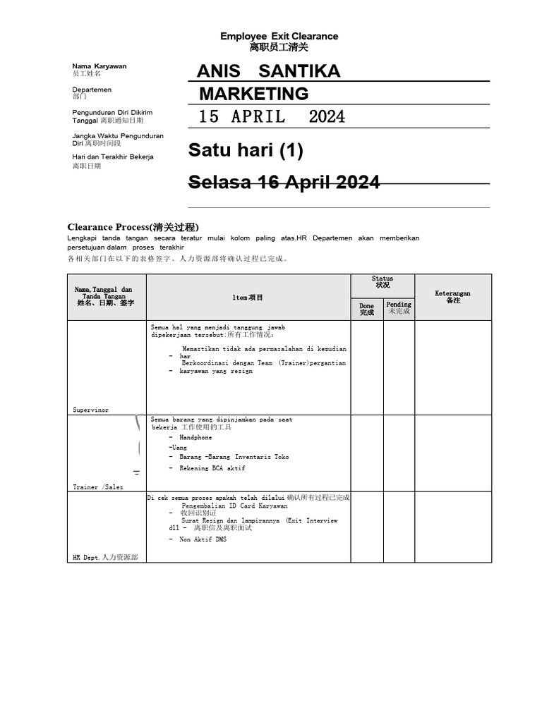 Surat Risen 2-2 | PDF