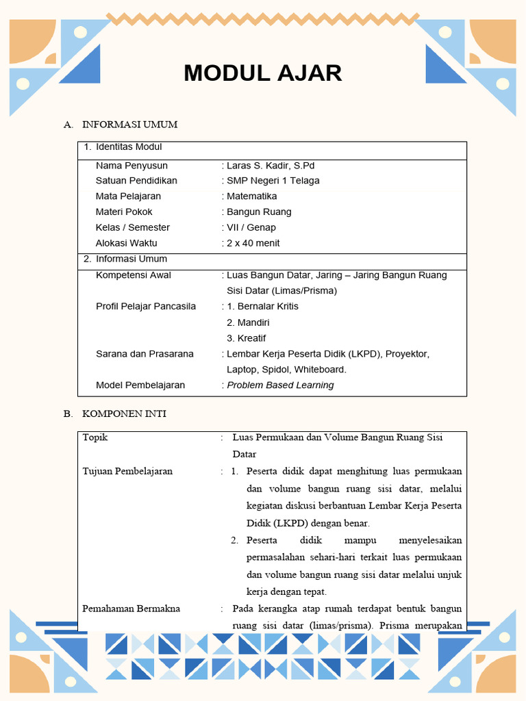 MODUL AJAR Siklus 2 | PDF | Karier & Perkembangan