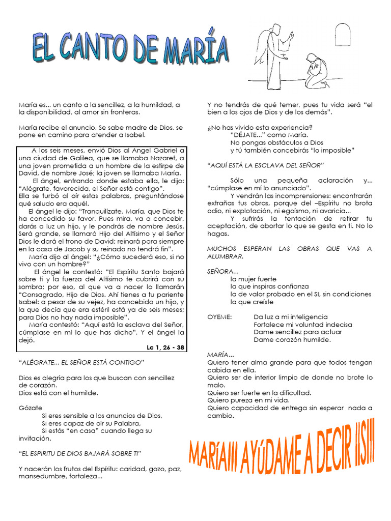 El Canto de Maria | PDF | María, madre de Jesús