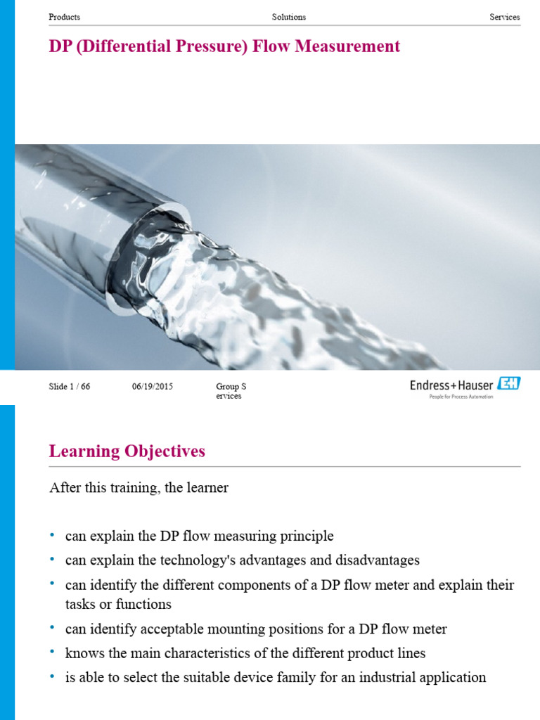 DP Flow Measurement Training | PDF | Flow Measurement | Liquids