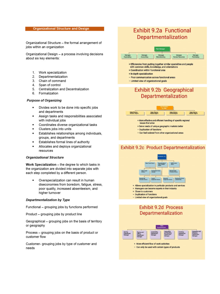 Organizational Structure and Design Guide | PDF | Organizational ...