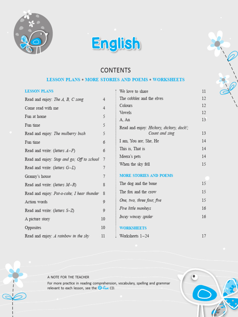 LKG English Learning Resource Guide | PDF | Language Arts & Discipline ...