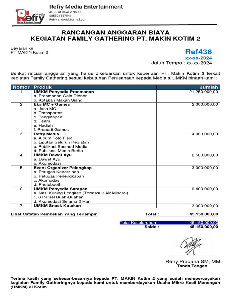 Rab PT Makin 2 Family Gathering | PDF