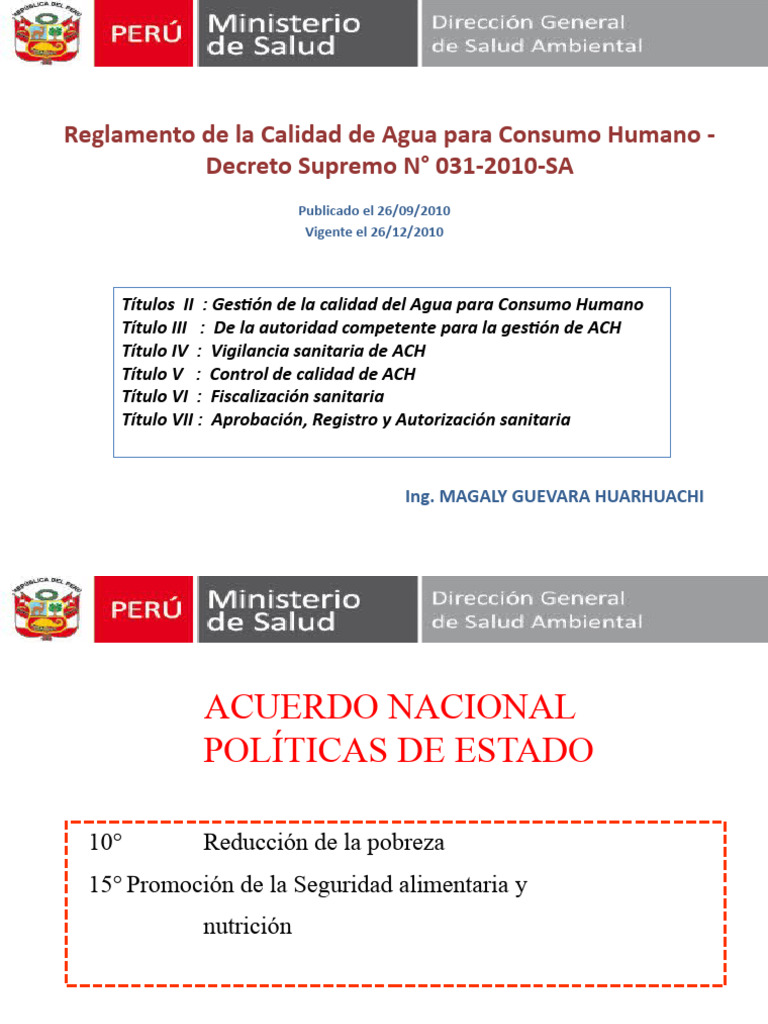 Digesa Modificada | PDF | Calidad (comercial) | Agua